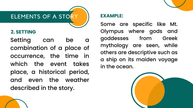 THE ELEMENTS OF THE STORY.pptx | Drama | Genres