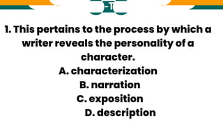 THE ELEMENTS OF THE STORY.pptx | Drama | Genres