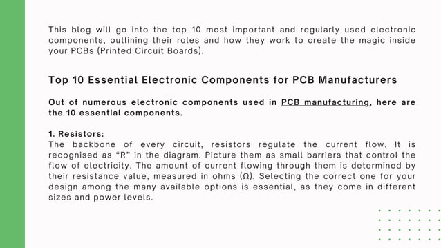The Elements of Your PCBs A Comprehensive Guide to 10 Most Popular ...