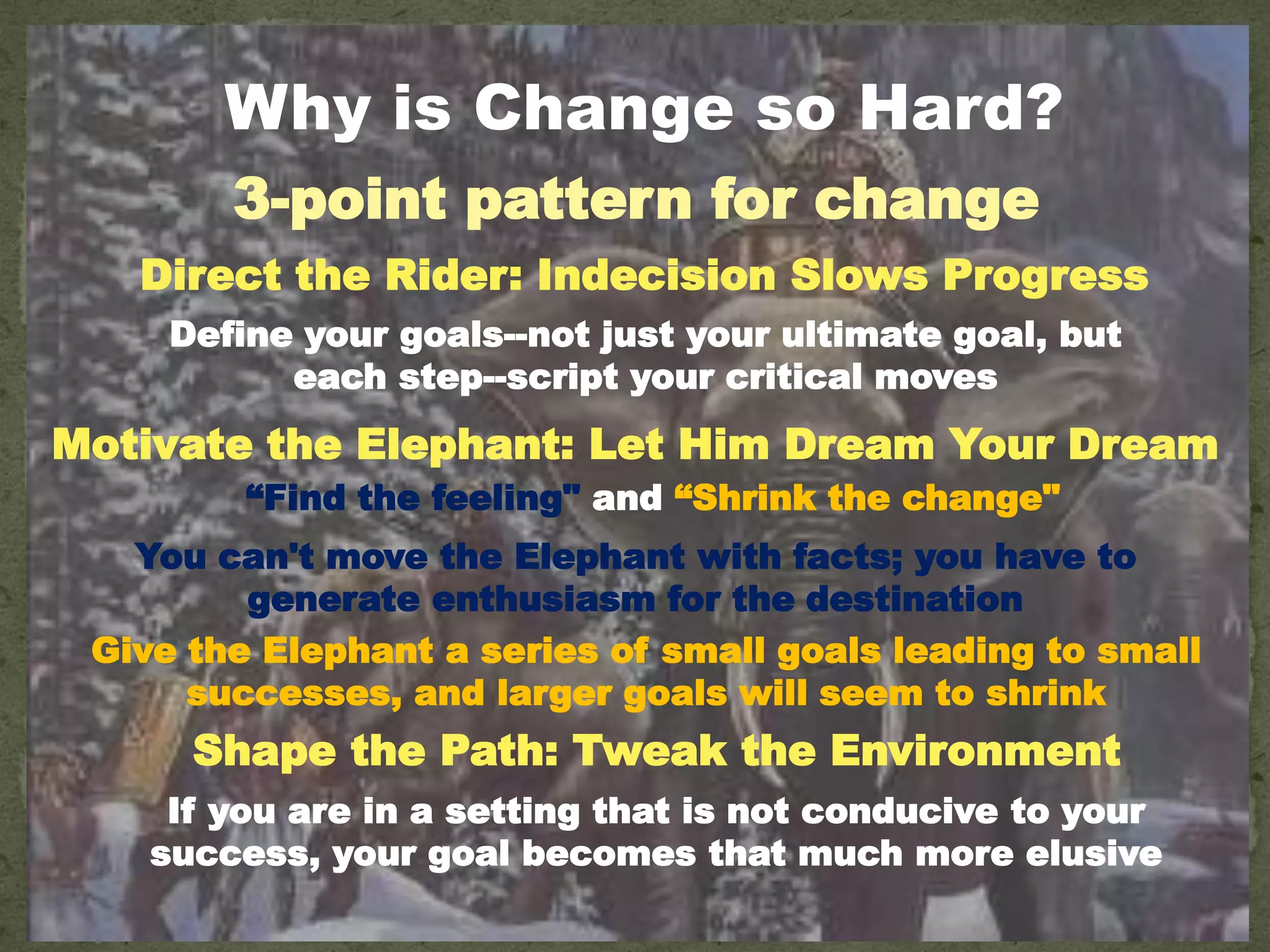 The Elephant And The Rider Lessons About Change | PDF