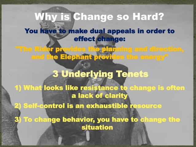 The Elephant And The Rider Lessons About Change | PDF | Science
