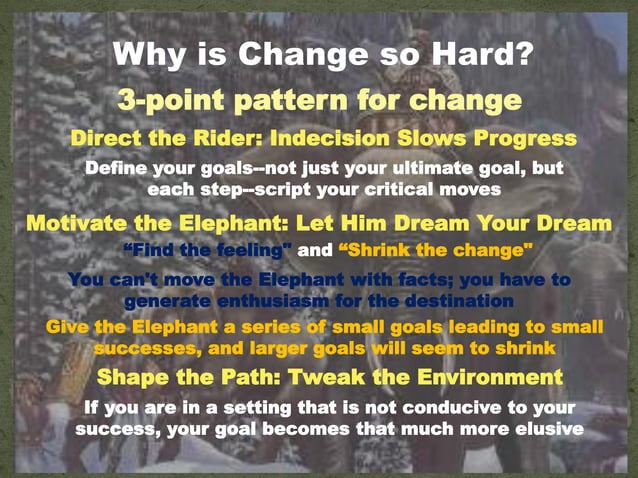 The Elephant And The Rider Lessons About Change | PDF | Science