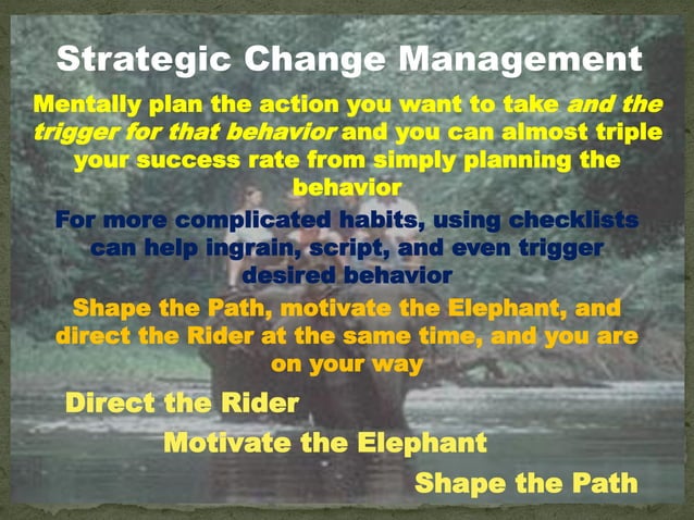 The Elephant And The Rider Lessons About Change | PDF | Science