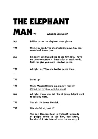The elephant man libreto | RTF