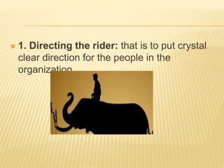 The elephant the rider and the path - How to make change stick | PPTX