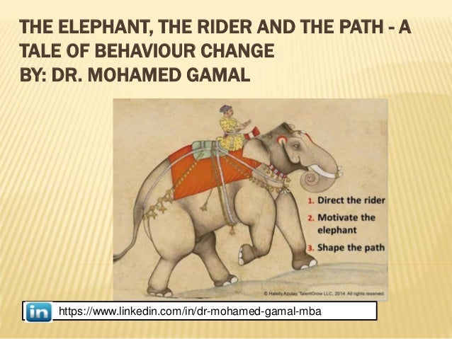 The elephant the rider and the path - How to make change stick