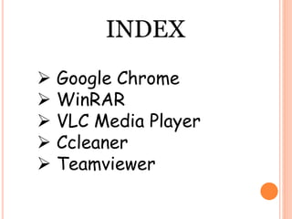 Popular Softwares | PPTX | Operating Systems | Computer Software and Applications