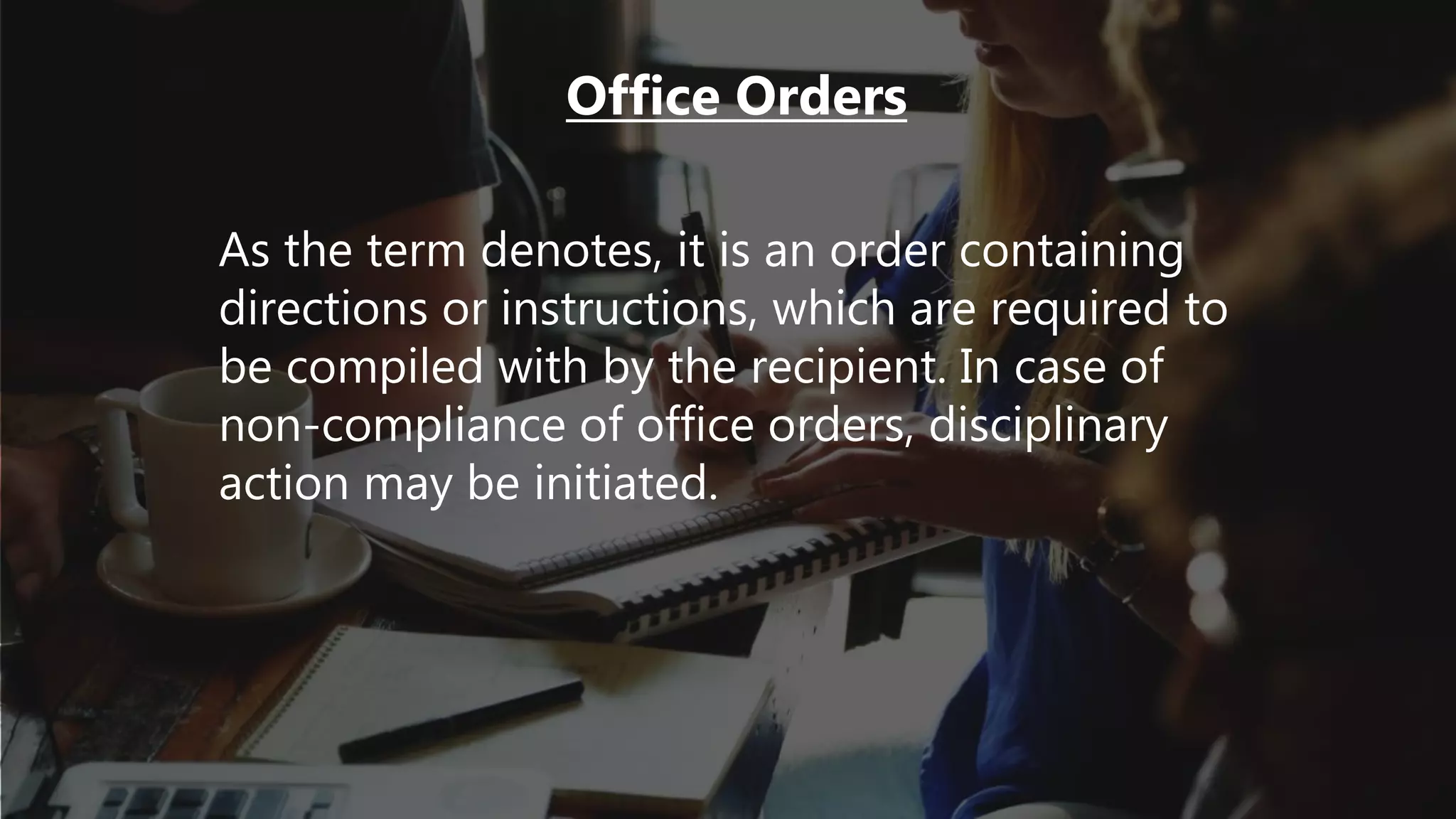 Office Memo, Circular, Orders, Notes | PPTX