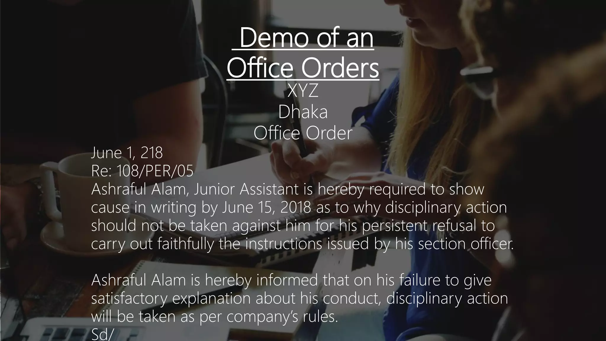 Office Memo, Circular, Orders, Notes | PPTX