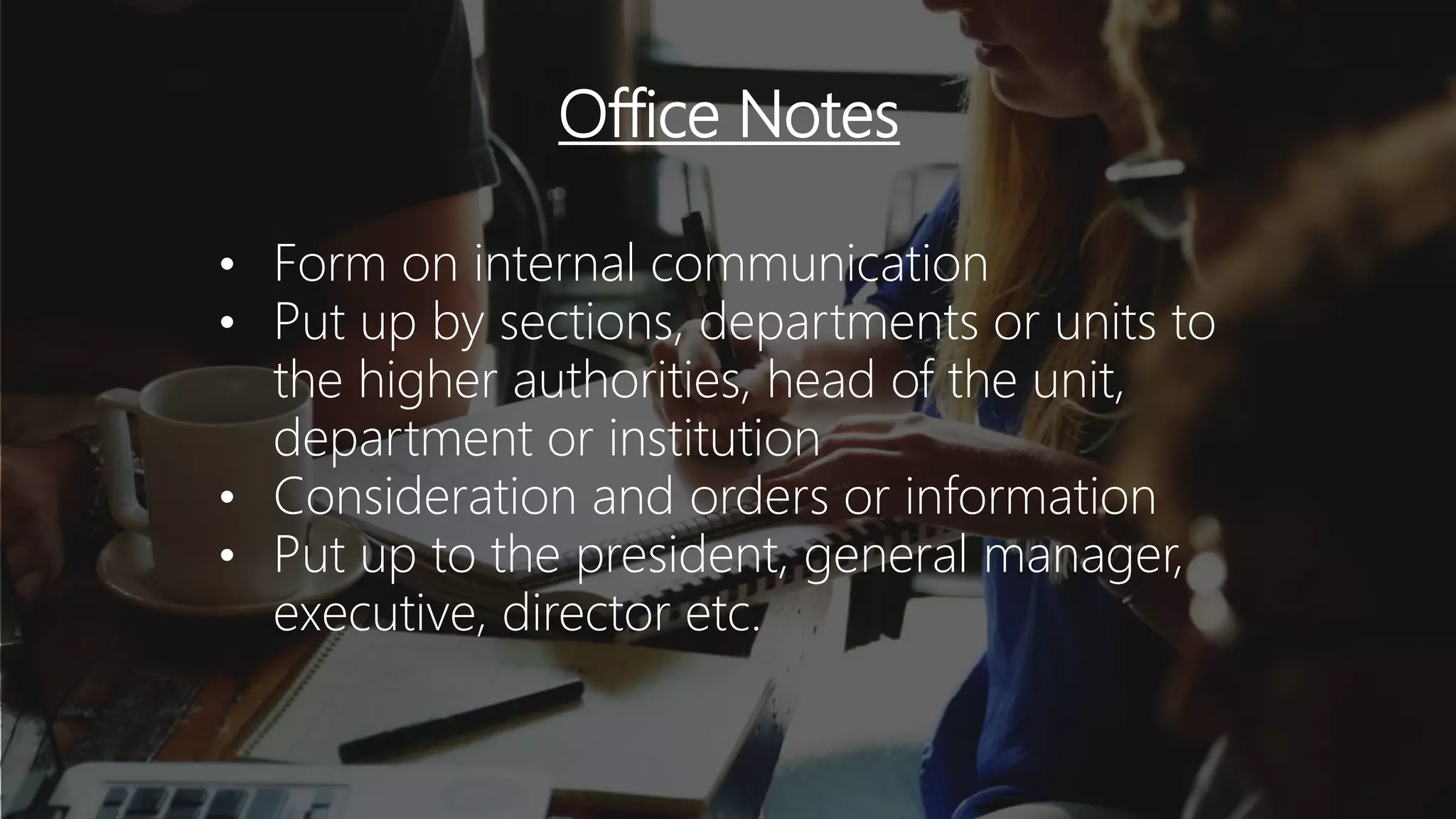 Office Memo, Circular, Orders, Notes | PPTX