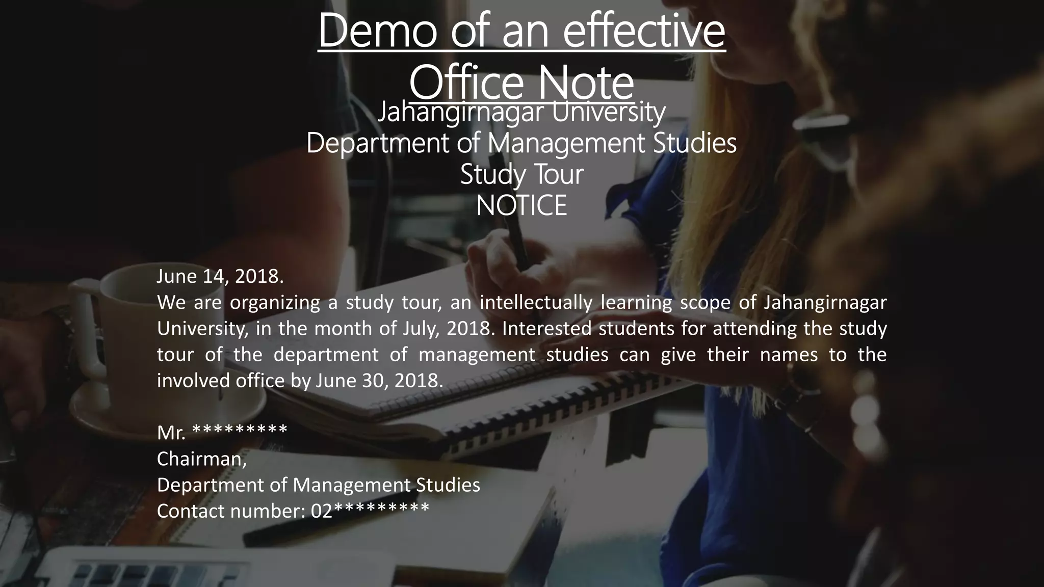 Office Memo, Circular, Orders, Notes | PPTX