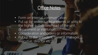 Office Memo, Circular, Orders, Notes | PPTX