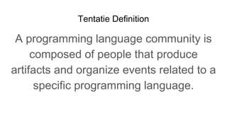 The Elixir programming language community | PPTX | Programming Languages | Computing