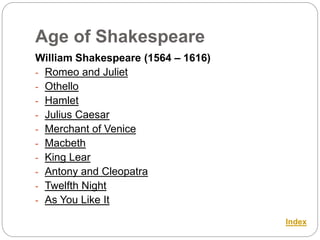 The Elizabethan age | PPTX