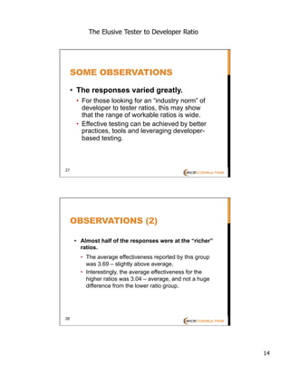 The elusive tester to developer ratio2014 | PDF