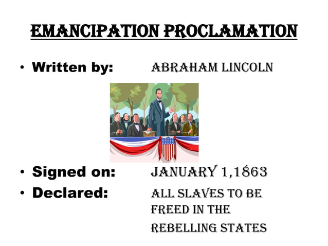 The emancipation proclamation speech pp | PPTX