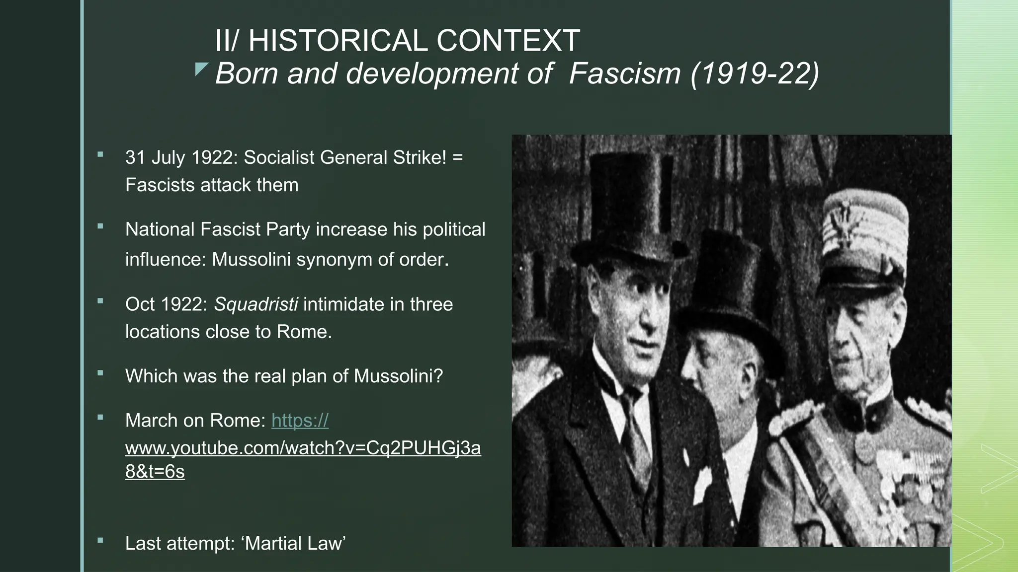 THE EMERGENCE OF FASCISM: THE DICTATORSHIP OF BENITO MUSSOLINI | PPTX