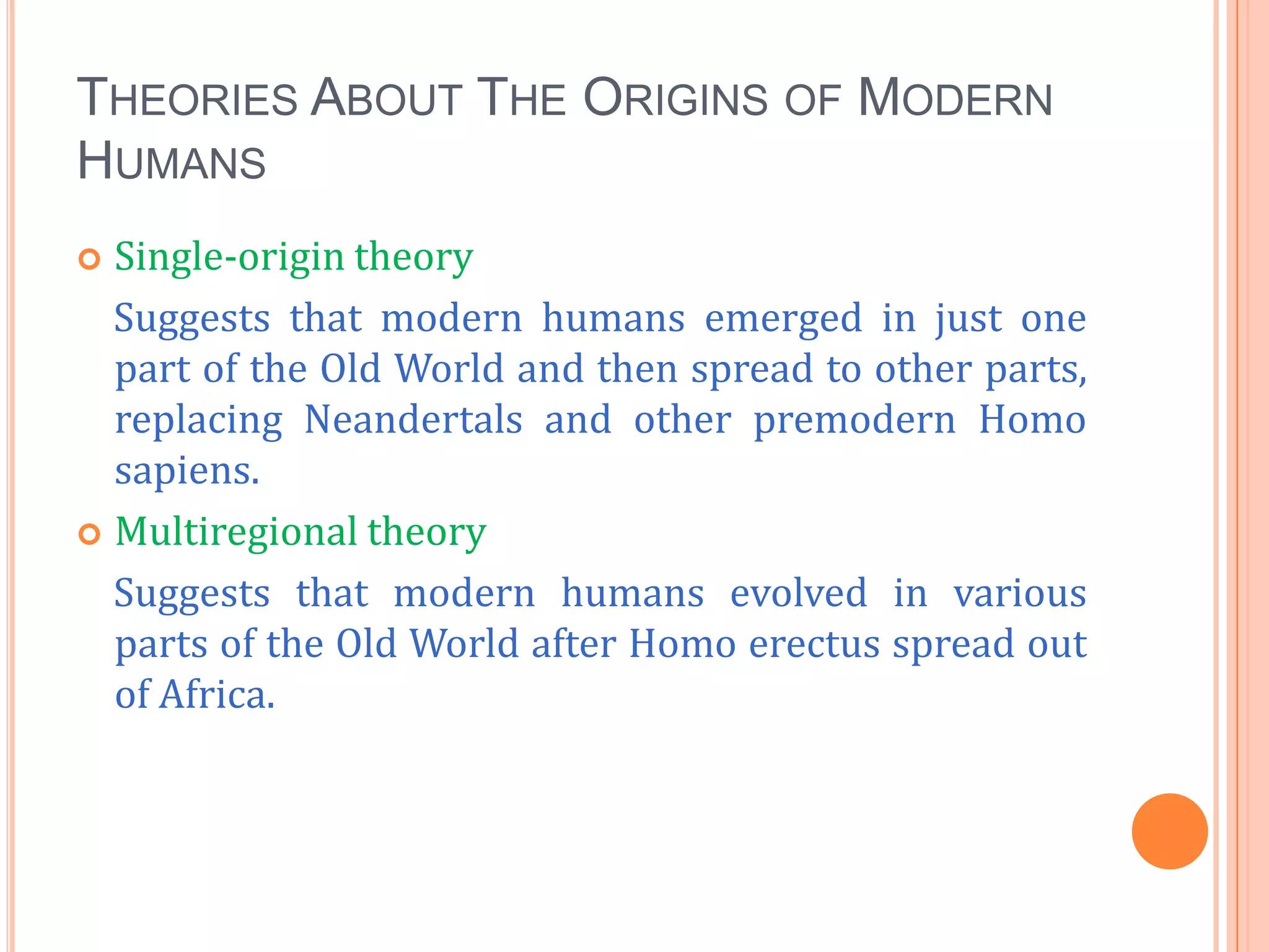 The Emergence Of Homo Sapiens | PPTX