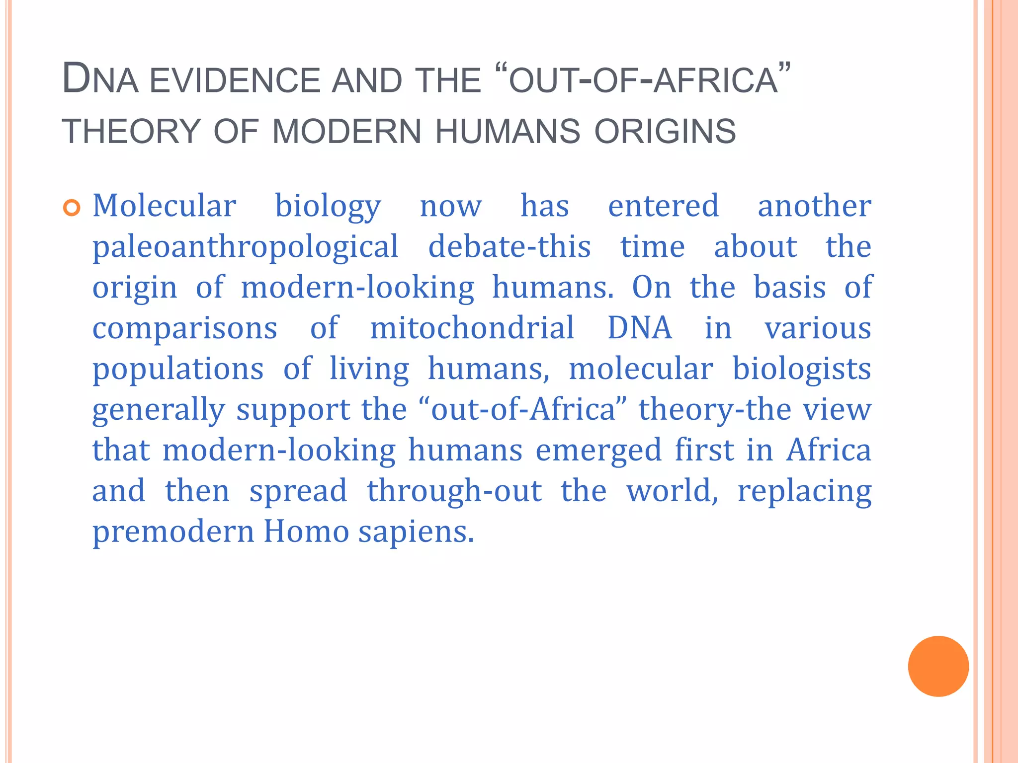 The Emergence Of Homo Sapiens | PPTX