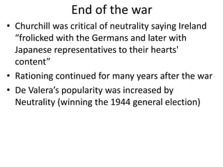 The Emergency: Ireland during World War II | PPTX | Death, Injury, or ...