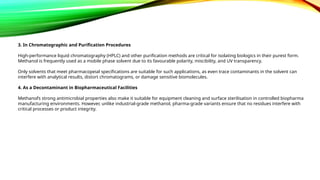 Enhancing Bioprocess Efficiency with Methanol Solvents | PPTX
