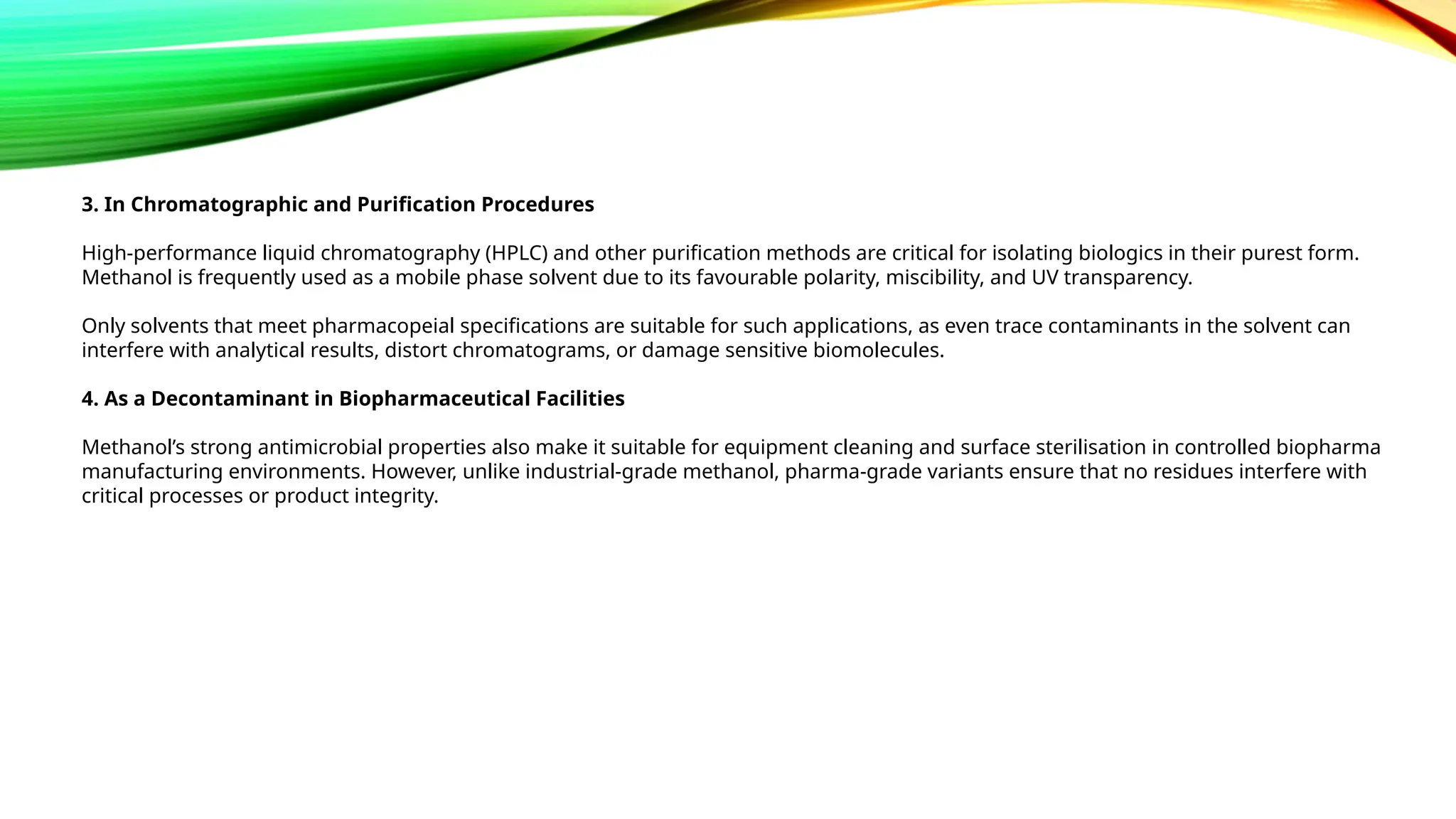 The Strategic Role of Methanol in Biopharma Manufacturing | PPTX