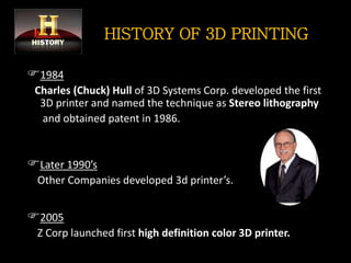 The emerging world of 3 d printing | PPTX