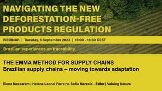The EMMA method for supply chains | Navigating the new deforestation ...