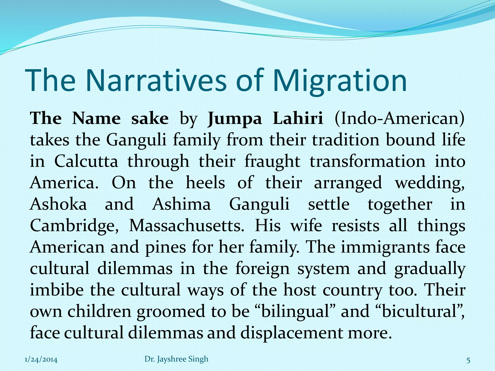 The emotions of migration | PPT