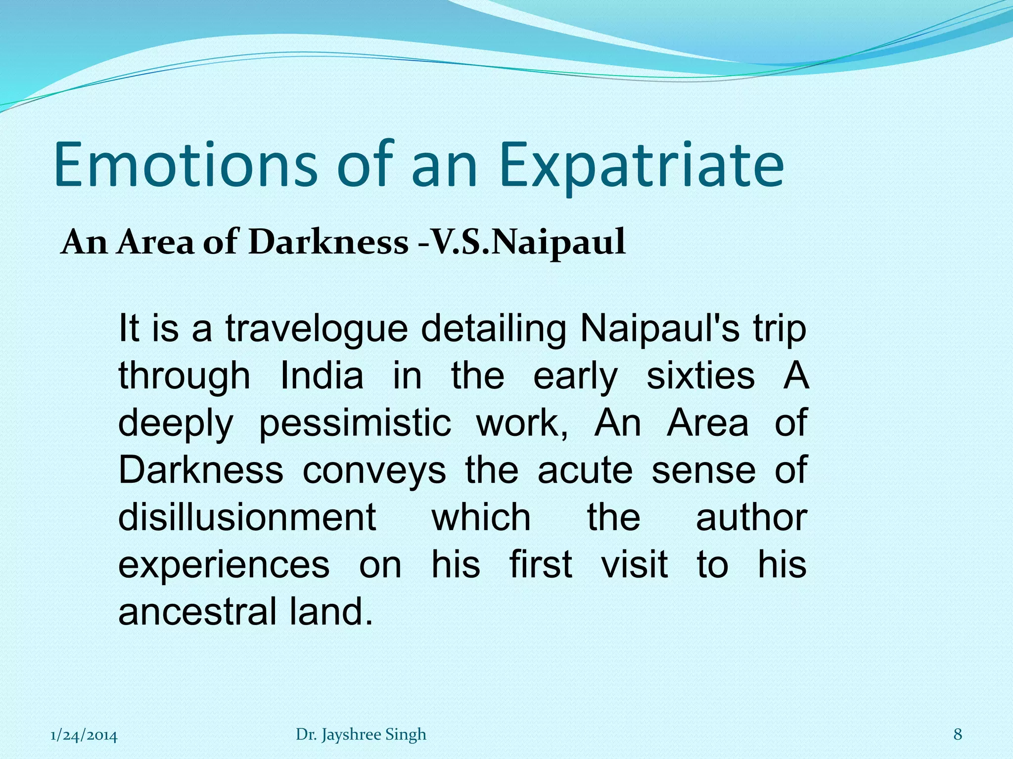 The emotions of migration | PPT