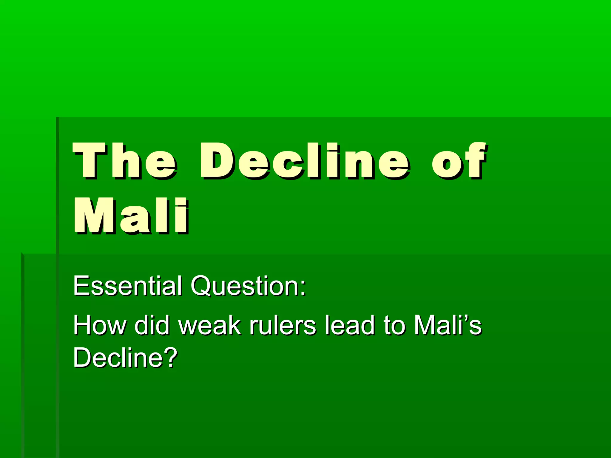 The Empire of Mali | PPT