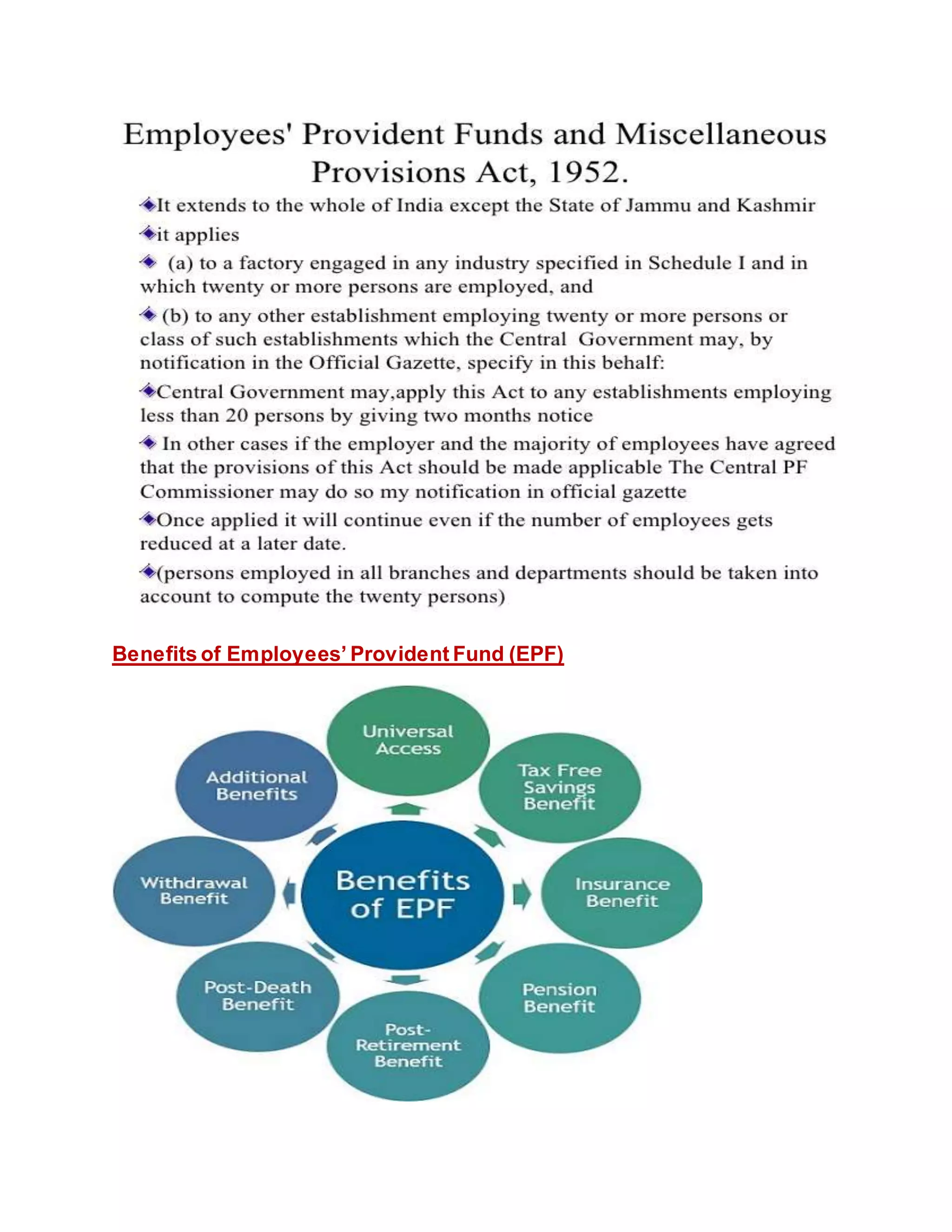The employee provident Act 1952 | DOCX