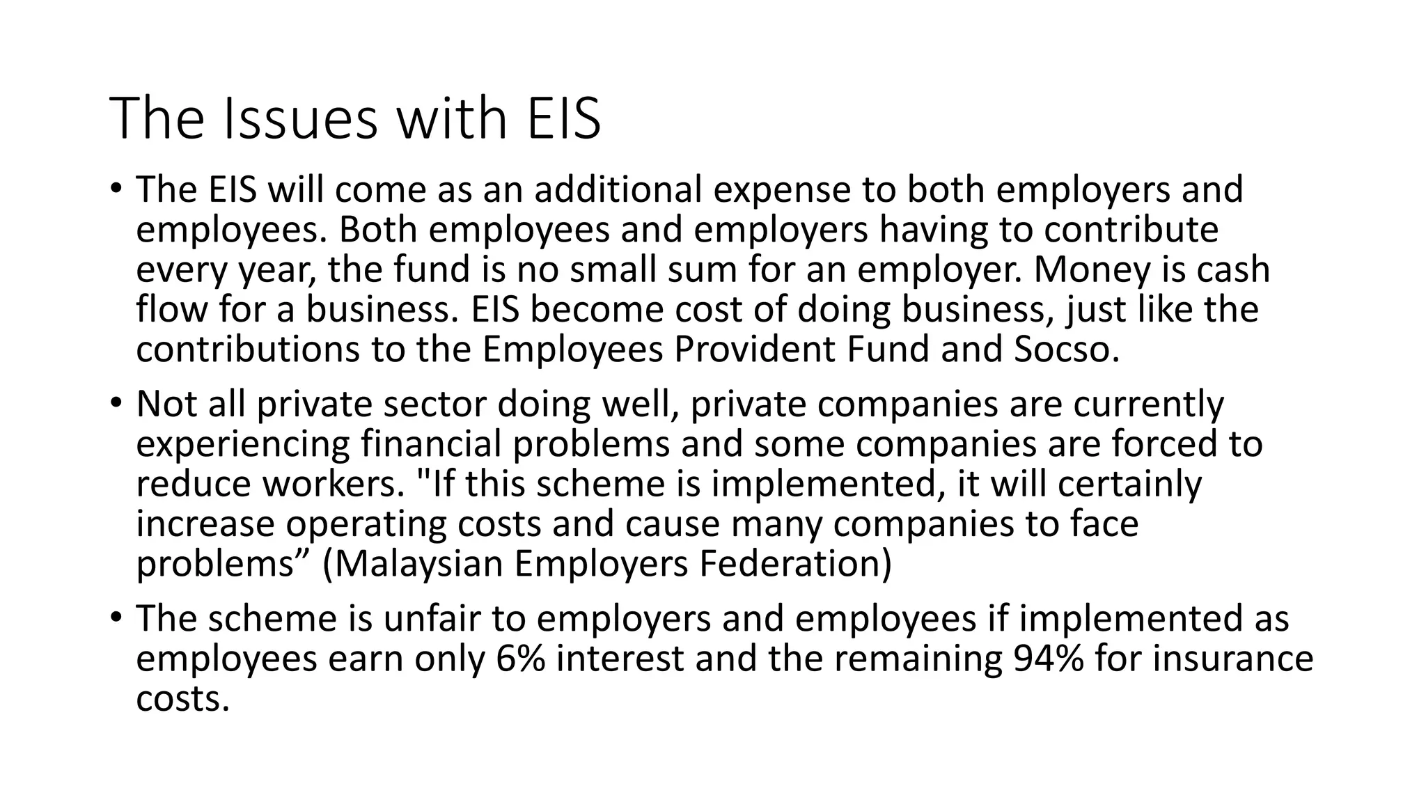 Malaysia Employee Insurance Scheme | PPTX