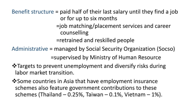 Malaysia Employee Insurance Scheme | PPTX | Government Support and ...