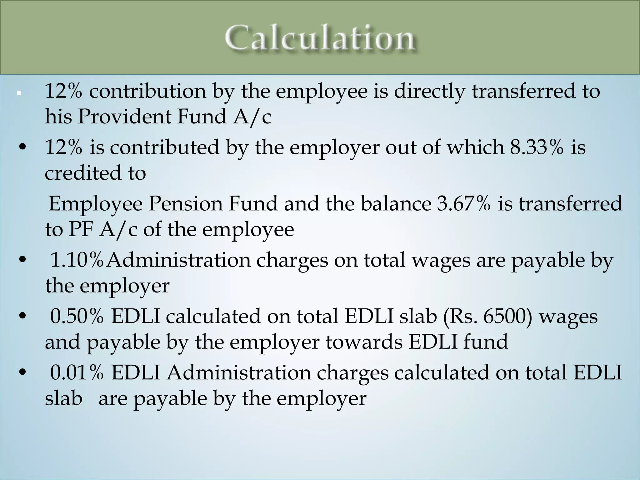 The employee's provident fund | PPTX