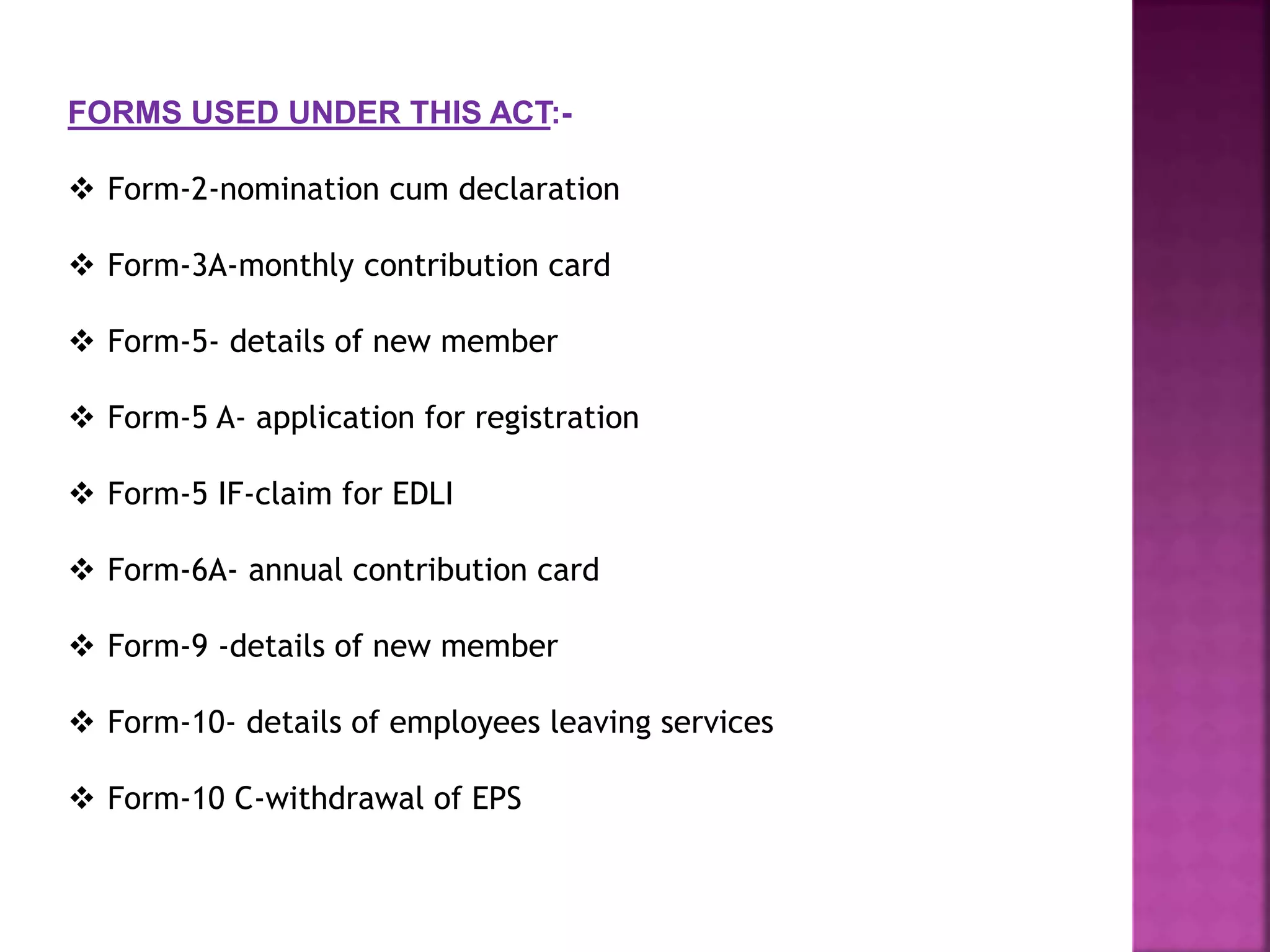 The employee's provident fund act, 1952 (2) | PPTX