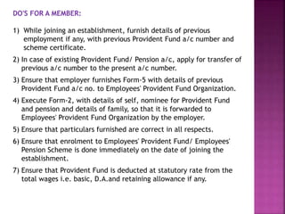 The employee's provident fund act, 1952 (2) | PPTX