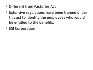 The employees state insurance act,1948 | PPT
