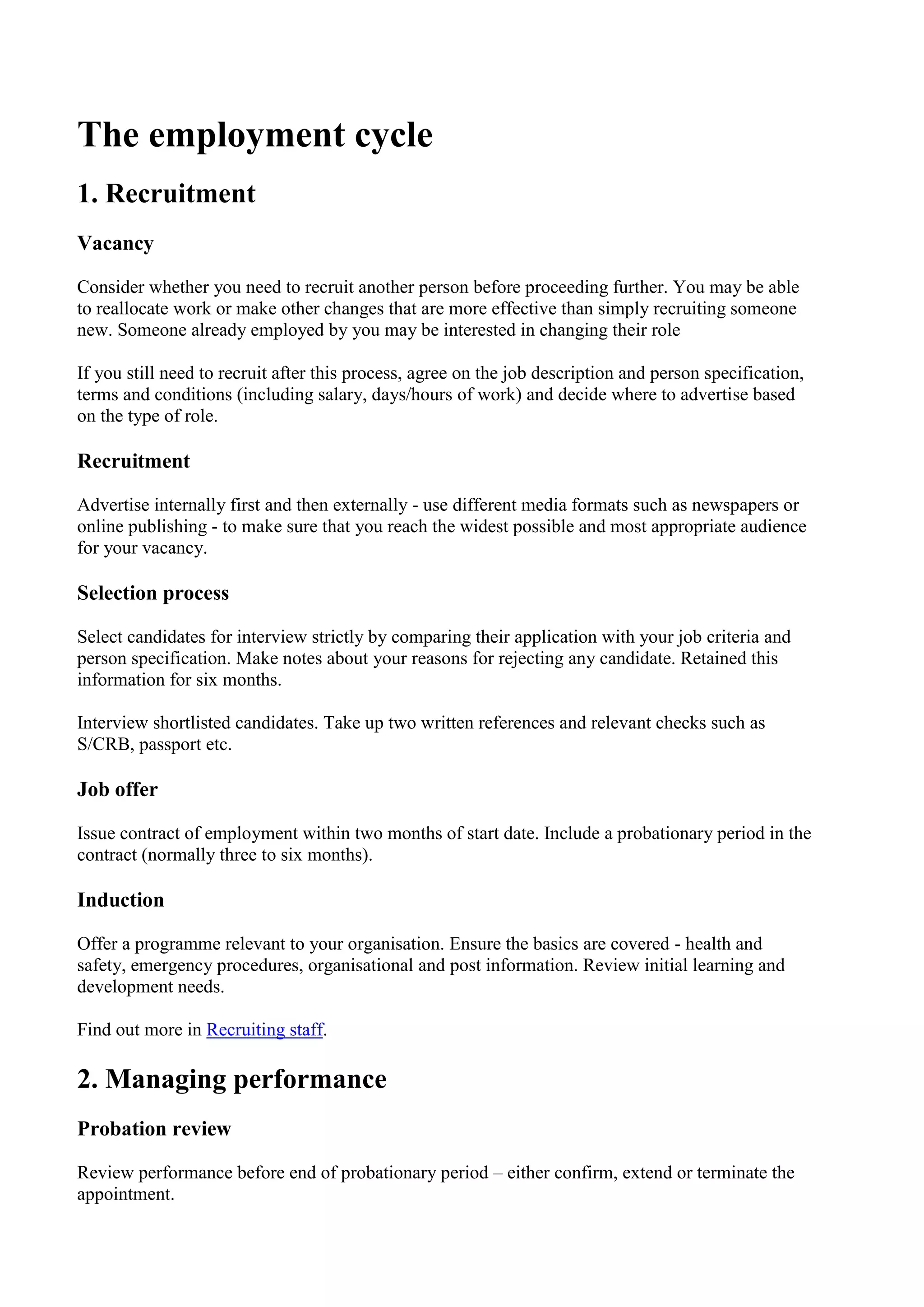 The employment cycle | DOCX