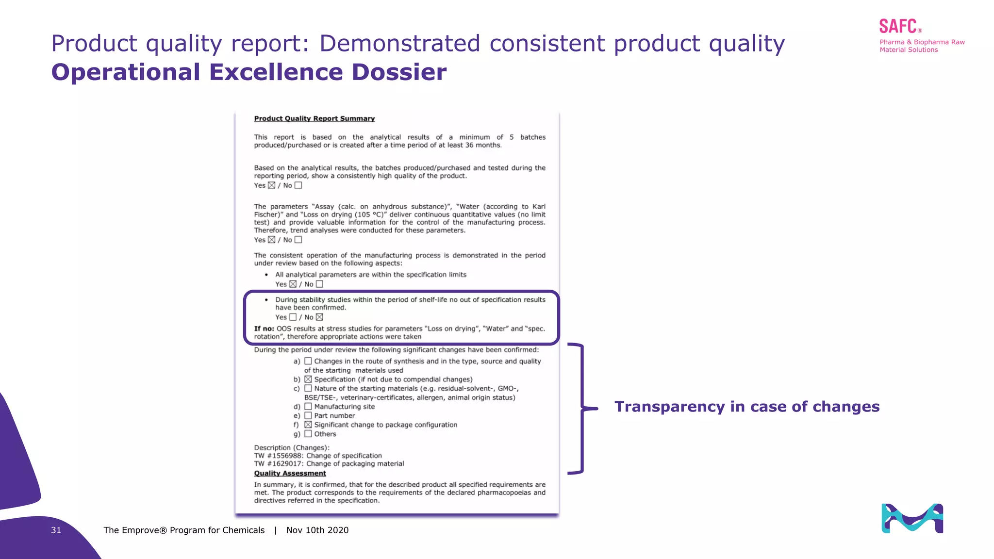 The Emprove® Program: an introduction focussing on the Emprove® Suite ...