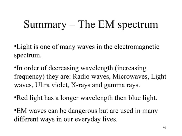 The EM spectrum .ppt physics grade 10 ems | PPT