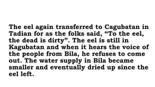 THE ENCHANTED EEL OF CAGUBATAN, TADIAN.pptx