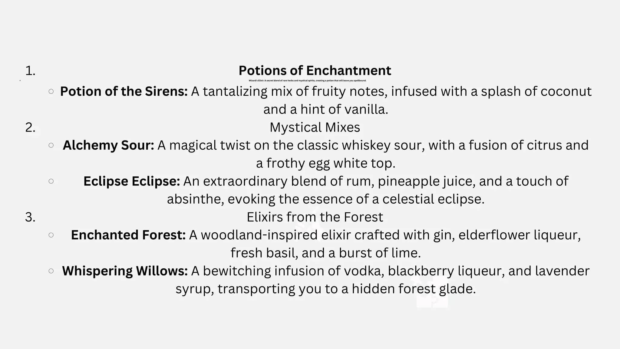 The Enchanting Cocktail Bar Menu of King's Cross - Hocus Pocus.pdf