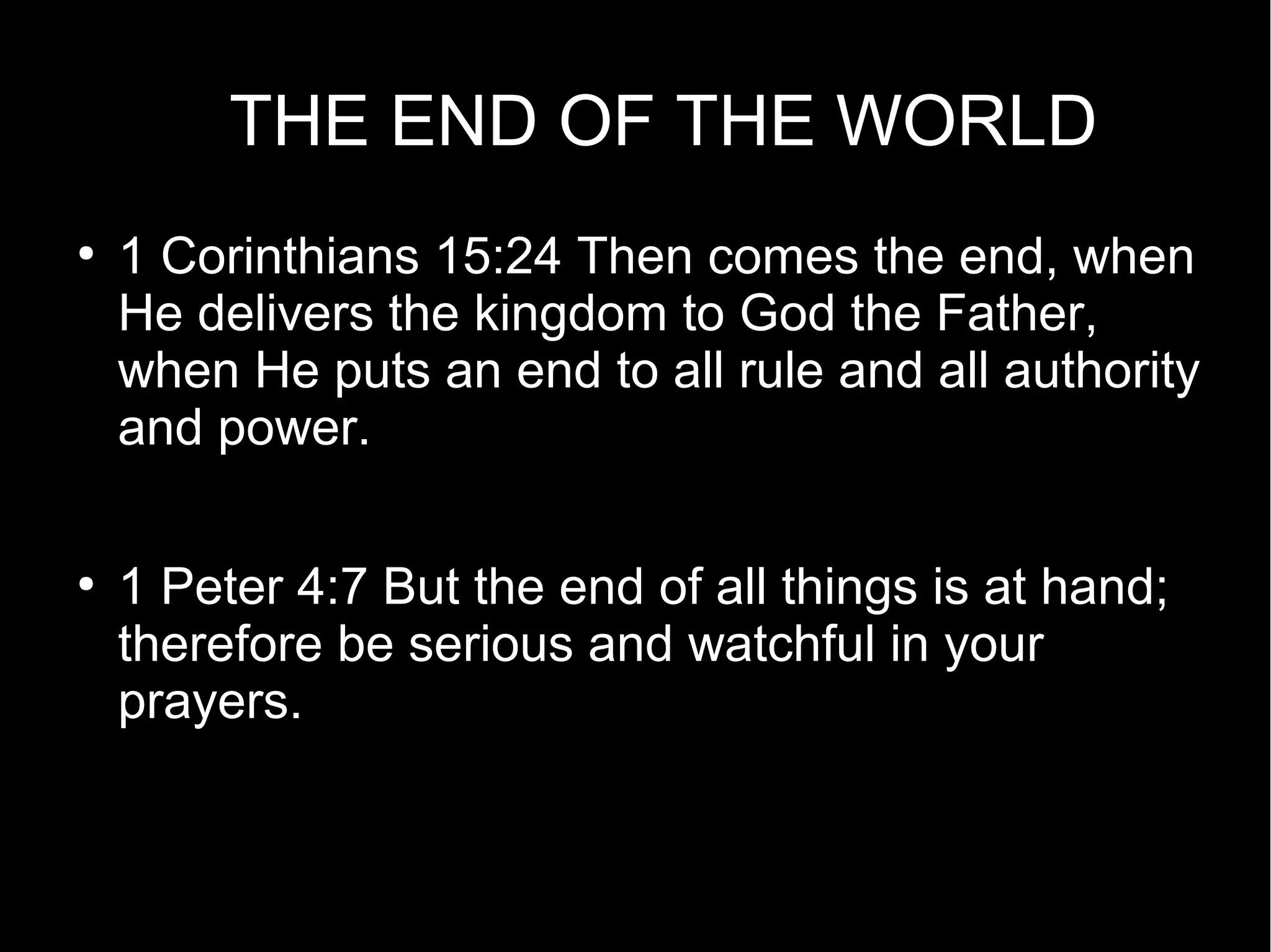 The end | PPT