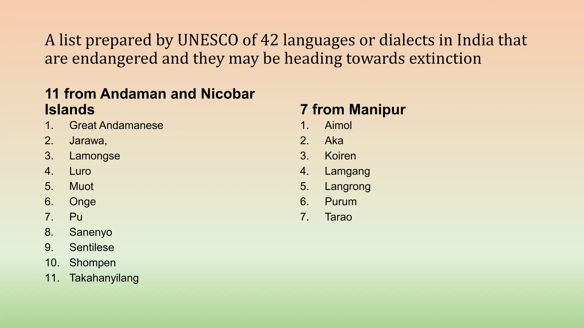 The Endangered And Extinct Languages Of India.pptx