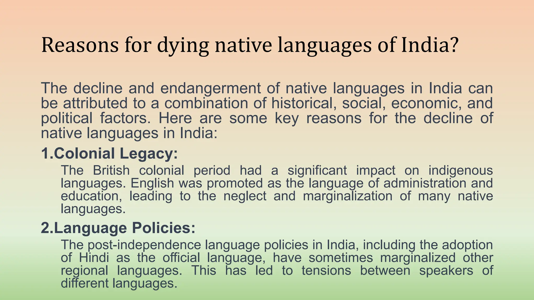 The Endangered And Extinct Languages Of India.pptx