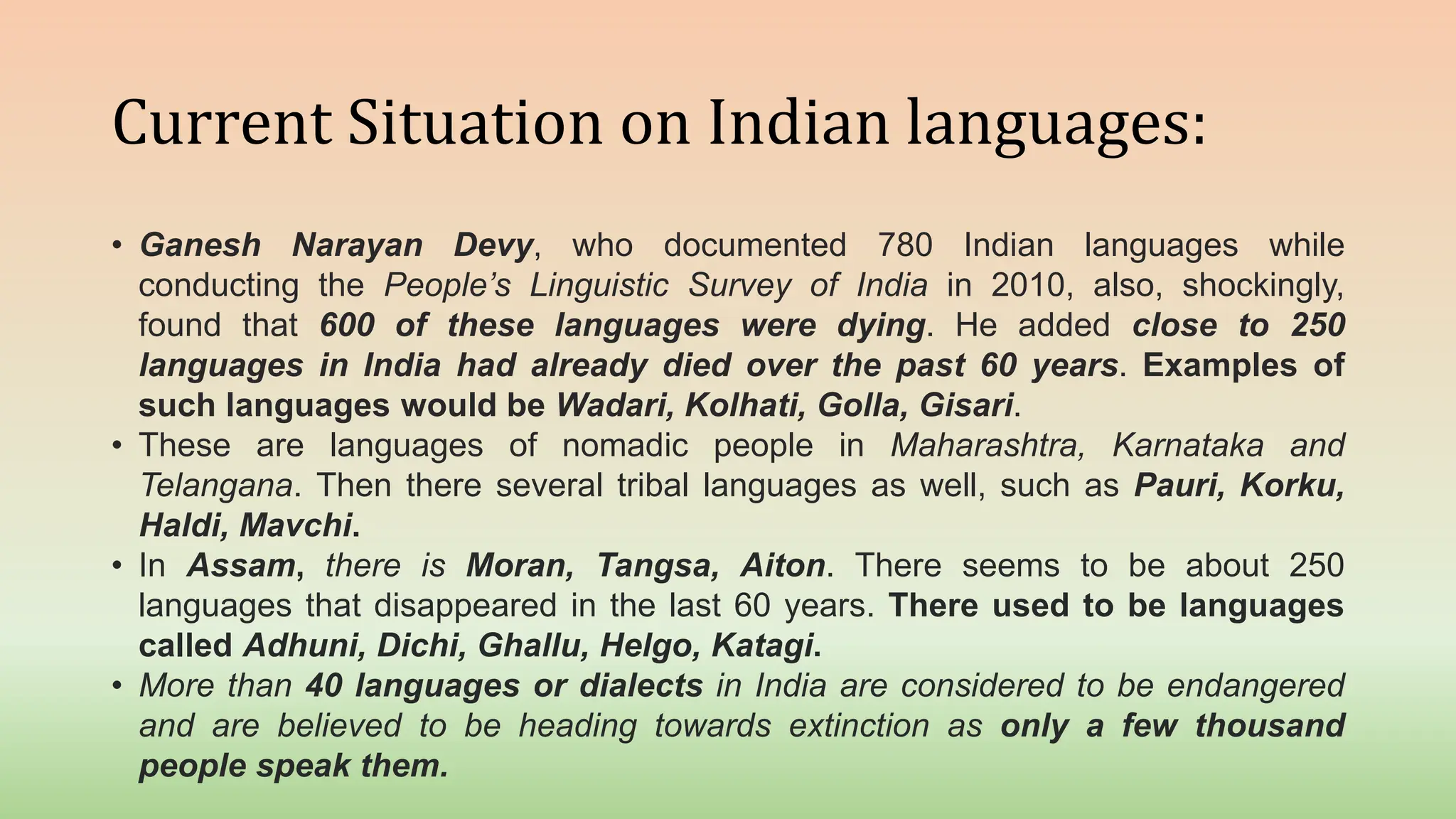 The Endangered And Extinct Languages Of India.pptx