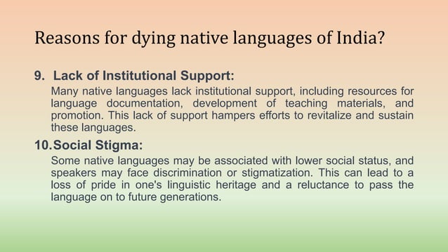 The Endangered And Extinct Languages Of India.pptx | Programming ...