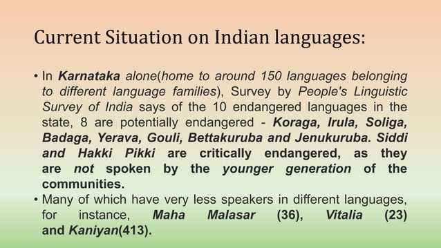 The Endangered And Extinct Languages Of India.pptx | Programming ...
