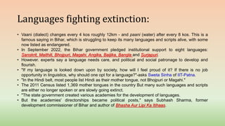 The Endangered And Extinct Languages Of India.pptx